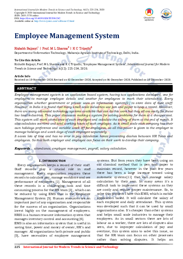 (PDF) Employee Management System