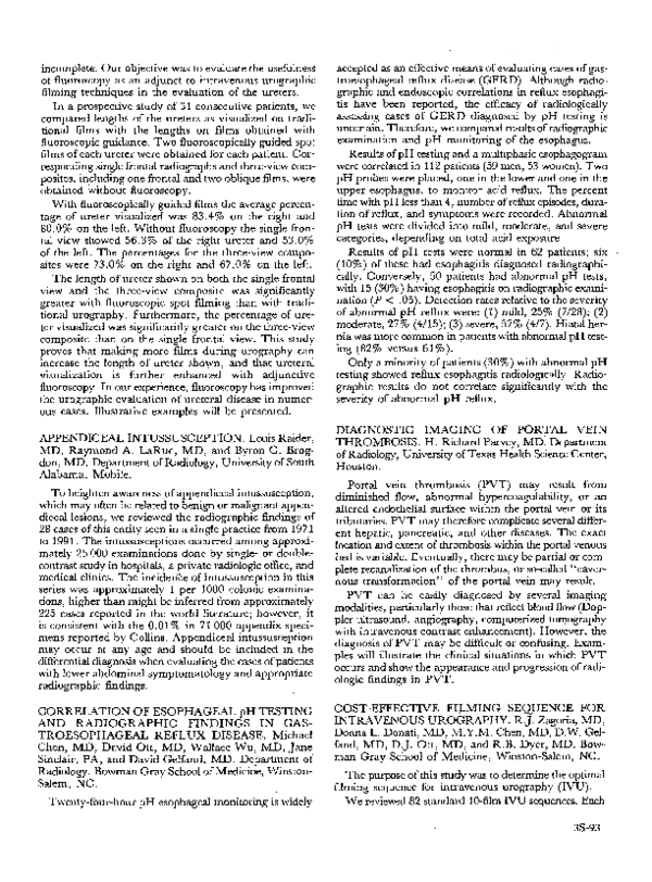 (PDF) CORRELATION OF ESOPHAGEAL pH TESTING AND RADIOGRAPHIC FINDINGS IN ...
