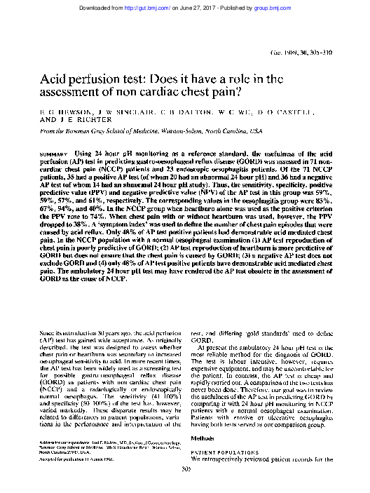 (PDF) Acid perfusion test: does it have a role in the assessment of non ...