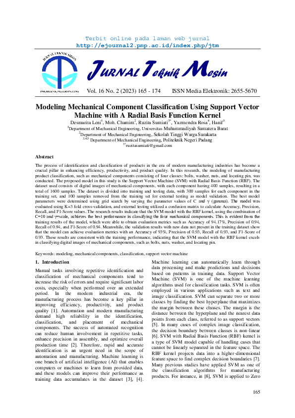 (PDF) Modeling Mechanical Component Classification Using Support Vector Machine with A Radial ...