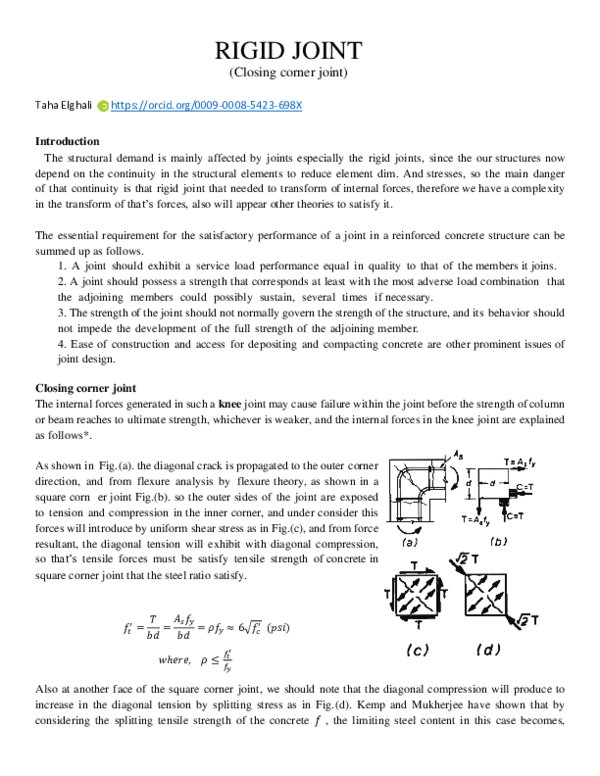 (PDF) RIGID JOINT Closing corner joint
