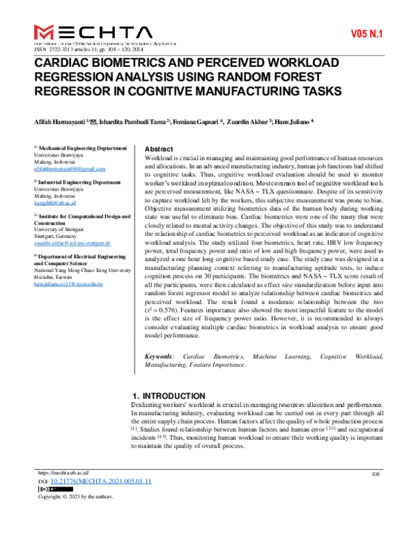 (PDF) Cardiac Biometrics and Perceived Workload Regression Analysis Using Random Forest ...