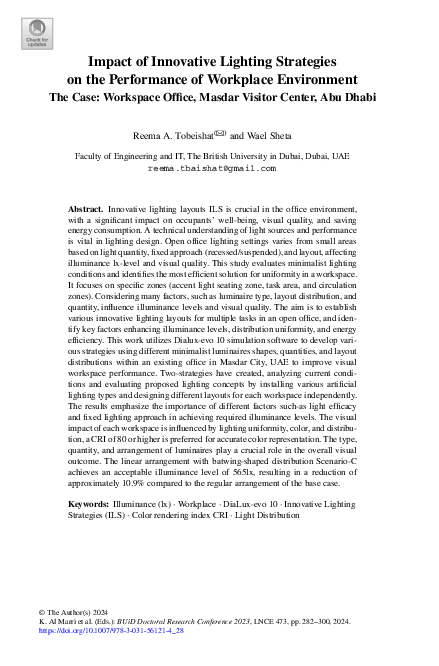 (PDF) Impact of Innovative Lighting Strategies on the Performance of ...