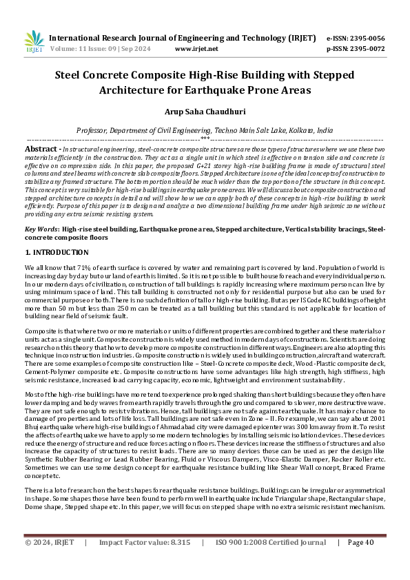 (PDF) Steel Concrete Composite High-Rise Building with Stepped ...