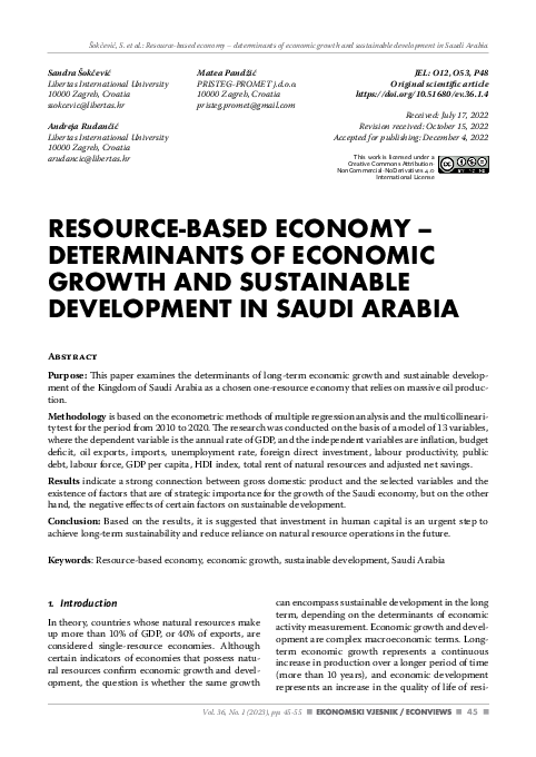 (PDF) Resource-based economy – determinants of economic growth and ...