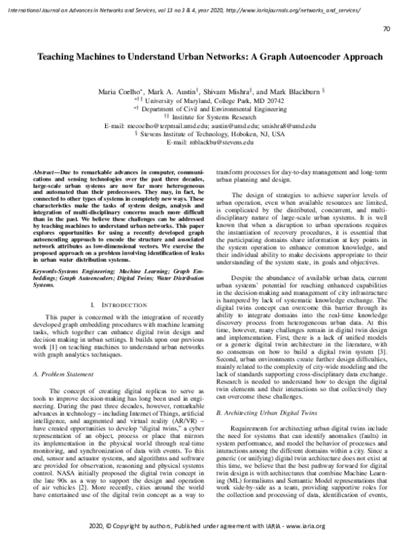 (PDF) Teaching Machines to Understand Urban Networks: A Graph Autoencoder Approach