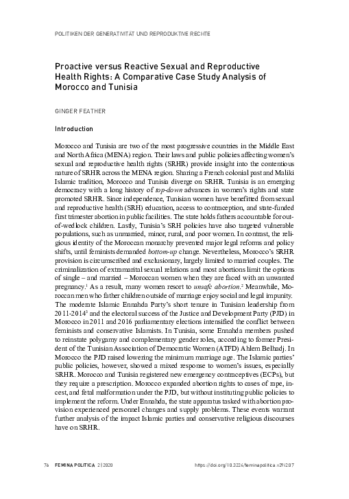(PDF) Proactive versus Reactive Sexual and Reproductive Health Rights ...