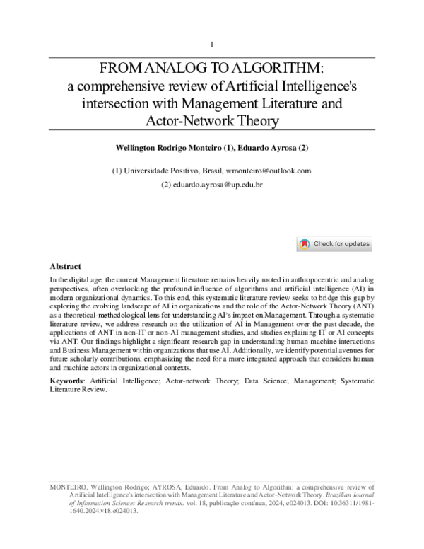 (PDF) From Analog to Algorithm