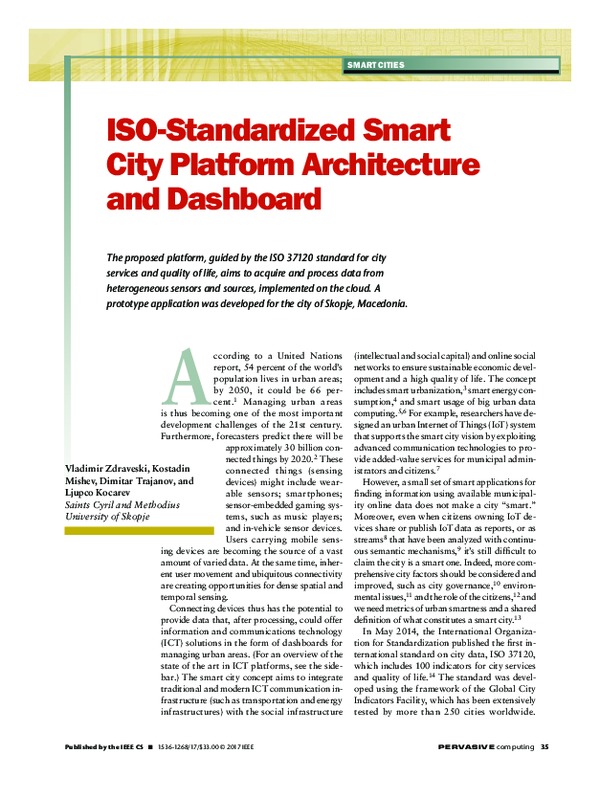 (PDF) ISO-Standardized Smart City Platform Architecture and Dashboard