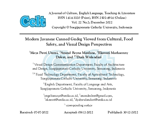 (PDF) Modern Javanese Canned Gudeg Viewed from Cultural, Food Safety ...