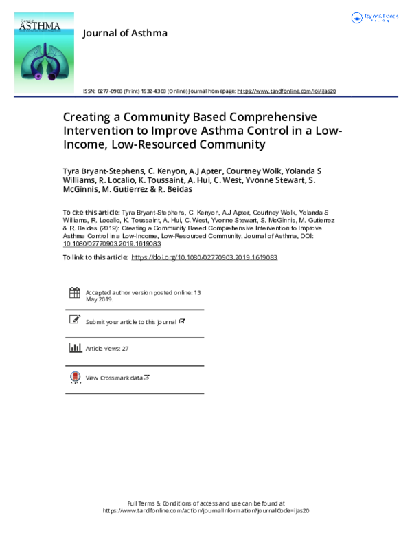 (PDF) Creating a community-based comprehensive intervention to improve ...