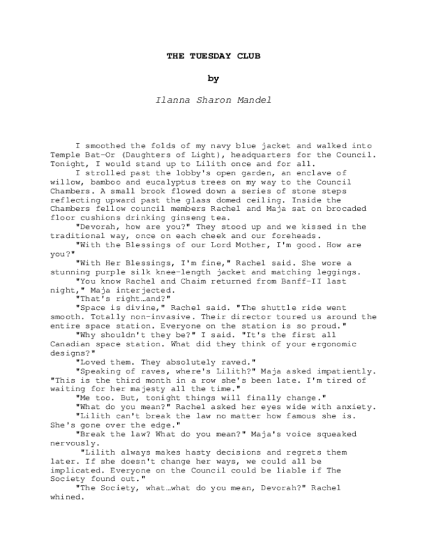 (PDF) The Tuesday Club