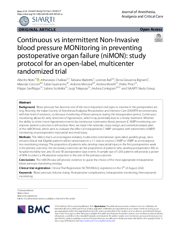 (PDF) Continuous vs intermittent Non-Invasive blood pressure MONitoring ...
