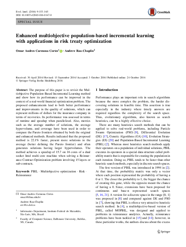 (PDF) Enhanced Multiobjective Population-Based Incremental Learning with Applications in Risk ...