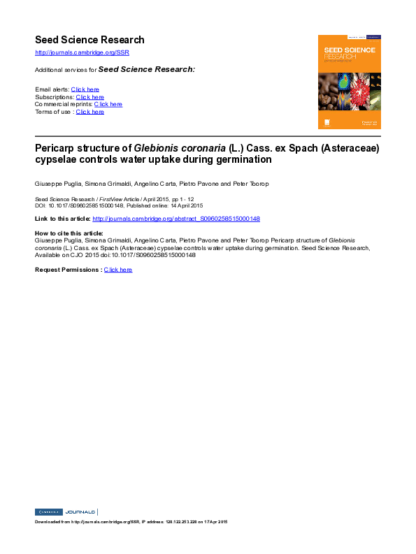 (PDF) Pericarp structure of Glebionis coronaria (L.) Cass. ex Spach ...