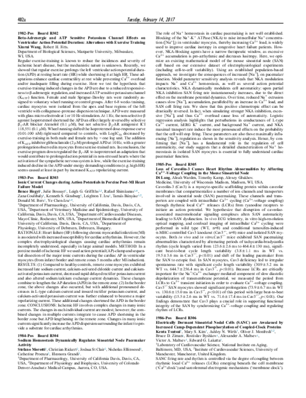 (PDF) Ionic Current Changes during Action Potentials in Porcine Post-MI ...