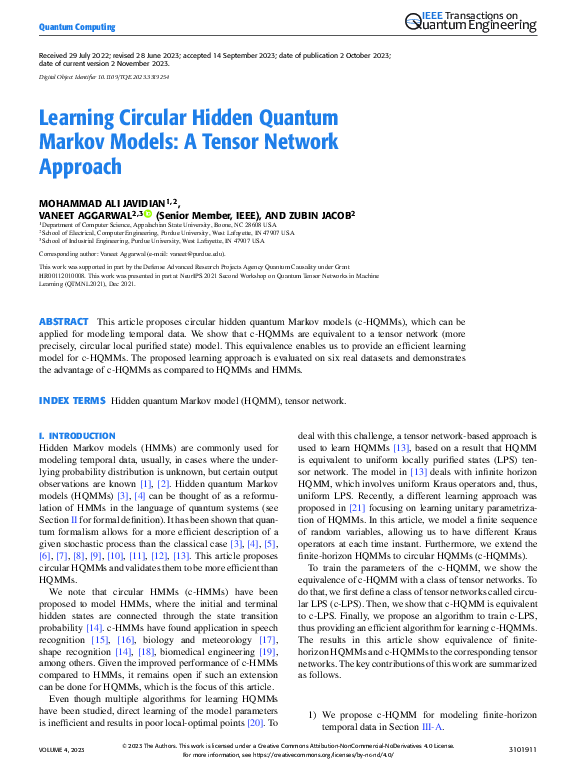 (PDF) Learning Circular Hidden Quantum Markov Models: A Tensor Network Approach | Vaneet ...