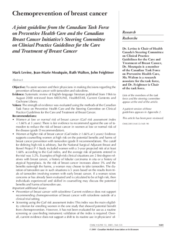 (PDF) A joint guideline from the Canadian Task Force on Preventive ...