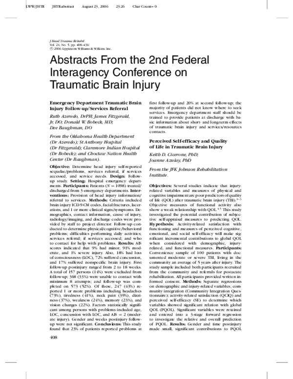 (PDF) Endocrine Abnormalities and Fatigue After Traumatic Brain Injury