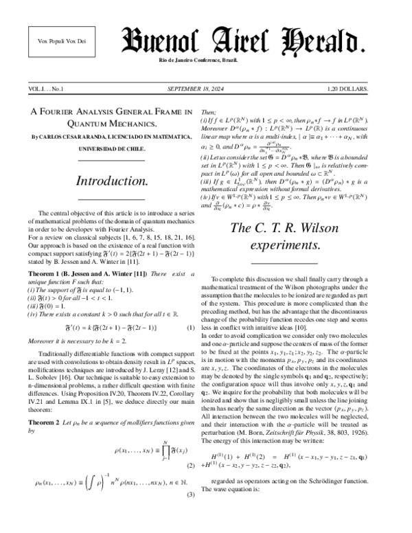 (PDF) Fourier transform and quantum mechanics