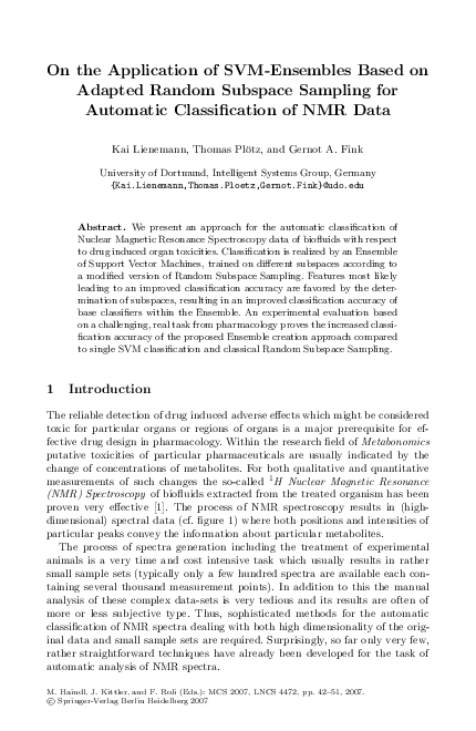 (PDF) On the Application of SVM-Ensembles Based on Adapted Random Subspace Sampling for ...
