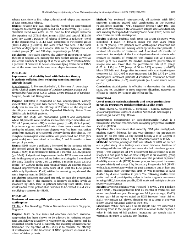 (PDF) Monthly Cyclophosphamide in Rapid MS: Pilot Study