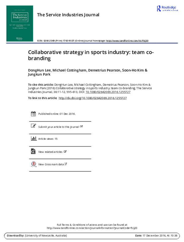 (PDF) Collaborative strategy in sports industry: team co-branding