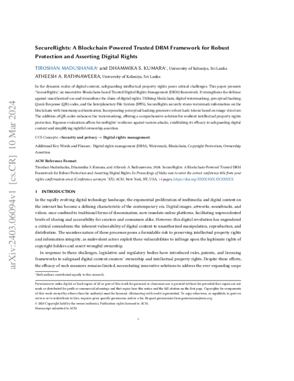 (PDF) SecureRights: A Blockchain-Powered Trusted DRM Framework for Robust Protection and ...
