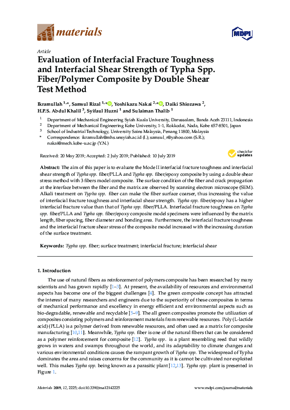 (PDF) Evaluation of Interfacial Fracture Toughness and Interfacial ...