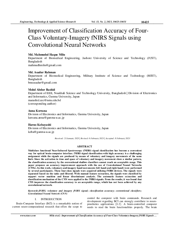 (PDF) Improvement of Classification Accuracy of Four-Class Voluntary ...