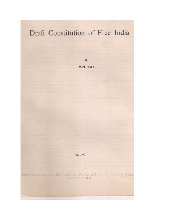 (PDF) Draft constitution of Free India