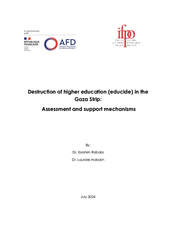(PDF) Destruction of Higher Education (educide) in the Gaza Strip ...