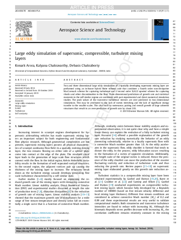 (PDF) Large-Eddy Simulation of Supersonic Compression-Ramp Flow by High-Order Method | Kalyana ...