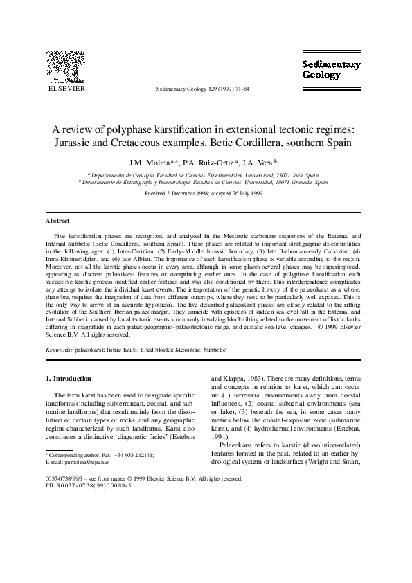 (PDF) A review of polyphase karstification in extensional tectonic ...