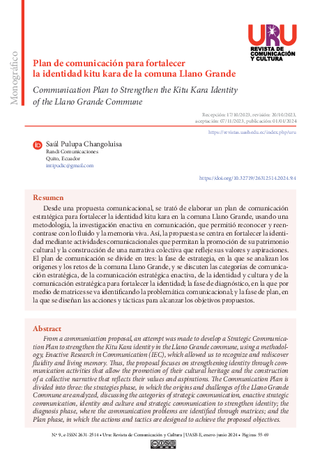 (PDF) Mención en Pulupa, S. Plan de comunicación para fortalecer la ...
