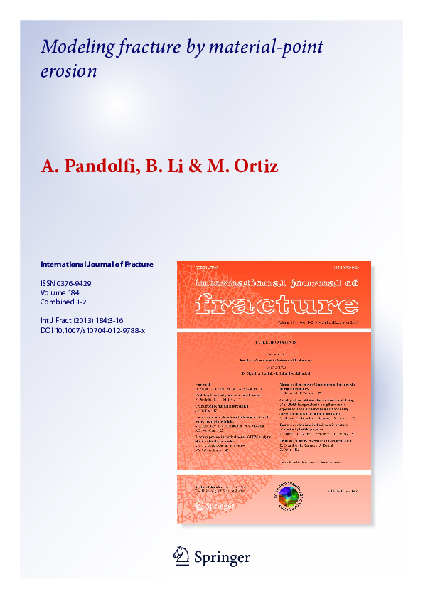 (PDF) Modeling fracture by material-point erosion