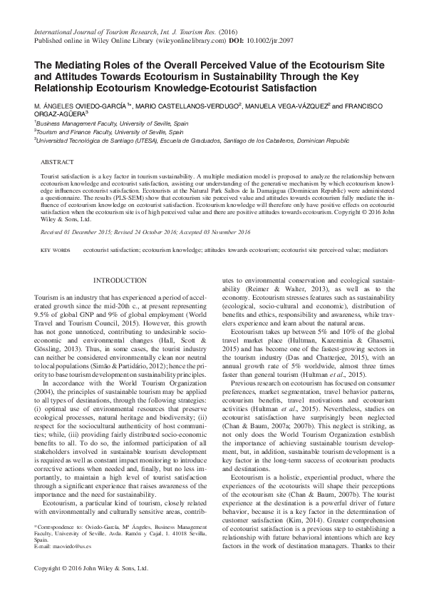 (PDF) The Mediating Roles of the Overall Perceived Value of the ...