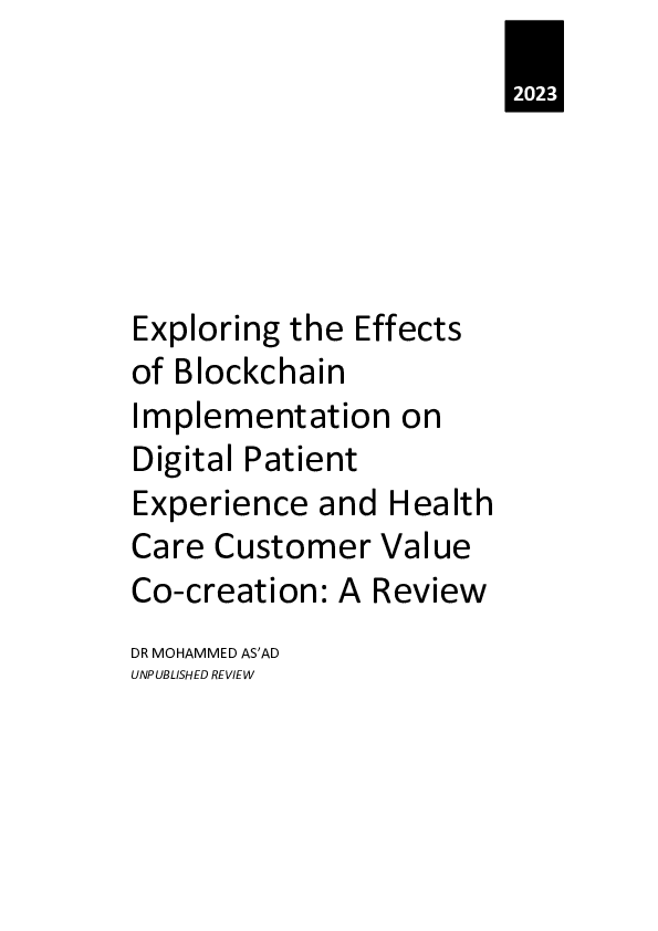 (PDF) Exploring the Effects of Blockchain Implementation on Digital ...