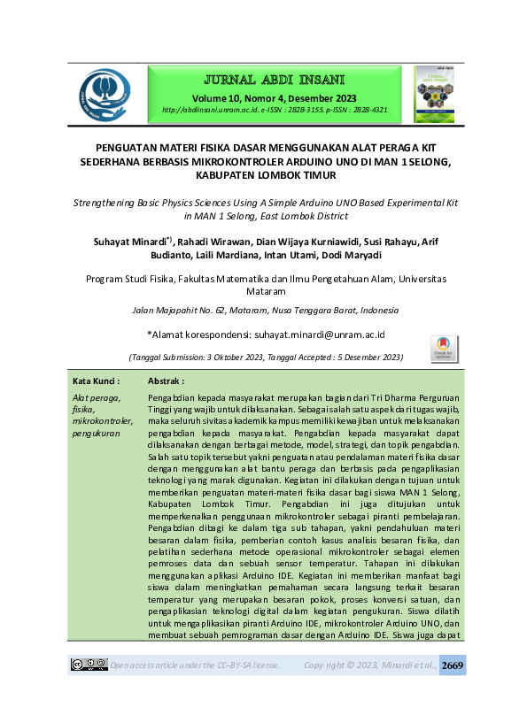 (PDF) Penguatan Materi Fisika Dasar Menggunakan Alat Peraga Kit ...