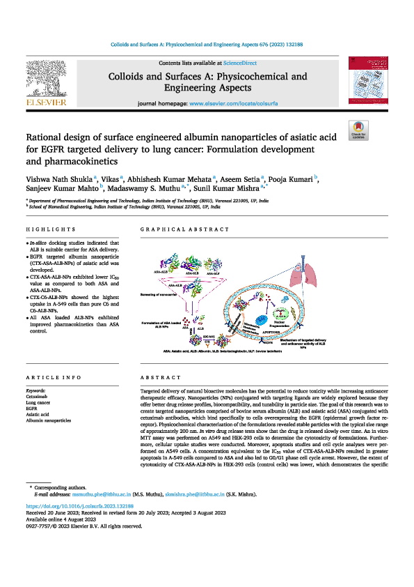 (PDF) Rational design of surface engineered albumin nanoparticles of ...