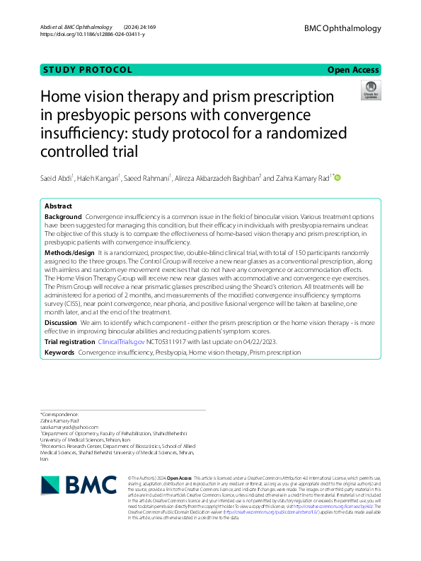 (PDF) Home vision therapy and prism prescription in presbyopic persons ...