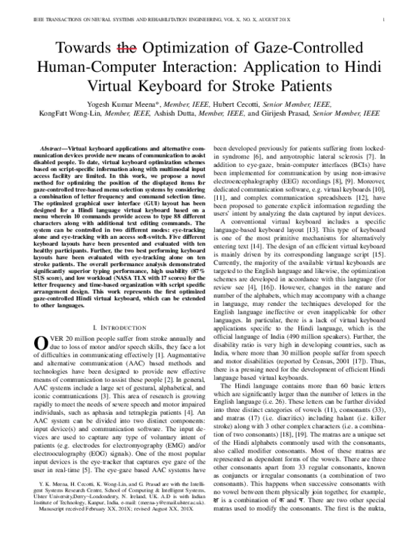 (PDF) Toward Optimization of Gaze-Controlled Human–Computer Interaction ...