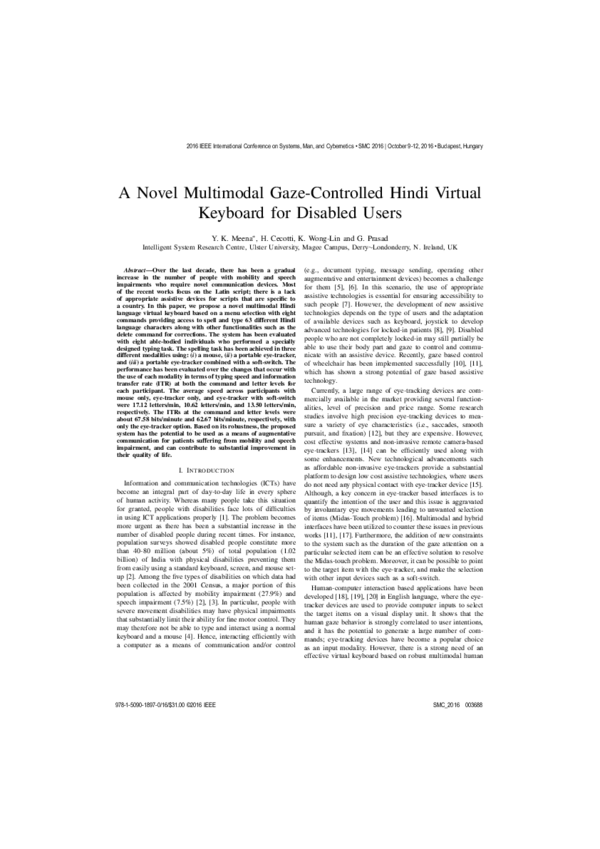 (PDF) A novel multimodal gaze-controlled Hindi virtual keyboard for ...