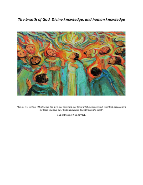 (PDF) The breath of God. Divine knowledge and human knowledge