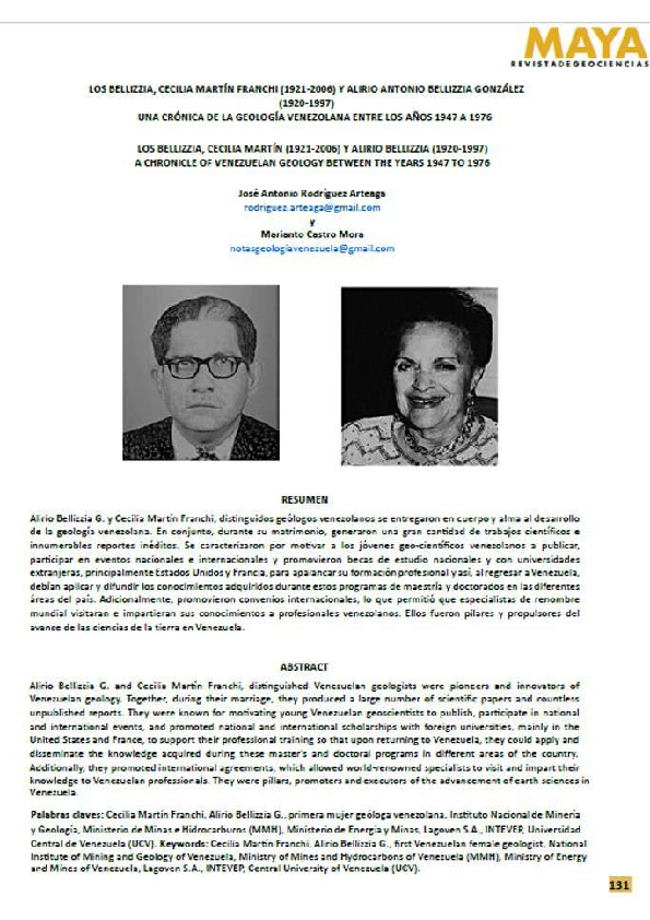 (PDF) LOS BELLIZZIA, CECILIA MARTÍN FRANCHI (1921-2006) Y ALIRIO ...