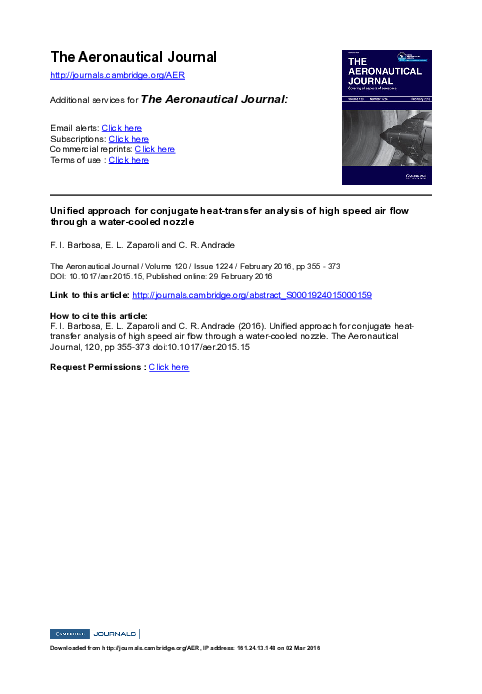 (PDF) Unified approach for conjugate heat-transfer analysis of high ...