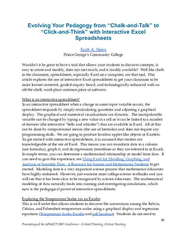 (PDF) Evolving Your Pedagogy from "Chalk-and-Talk" to "Click-and-Think ...