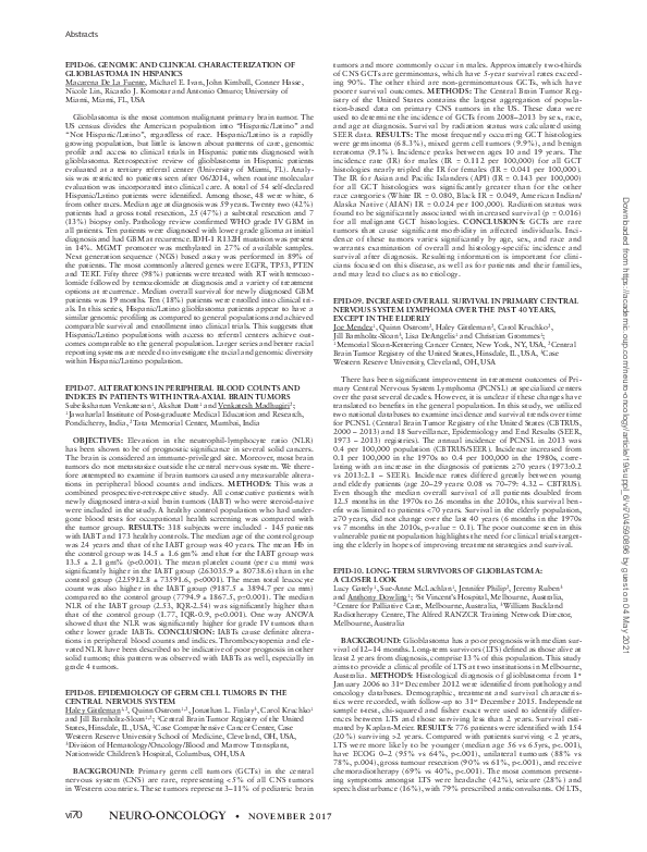 (PDF) EPID-08. Epidemiology of Germ Cell Tumors in the Central Nervous ...