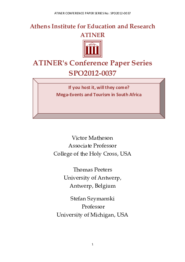 (PDF) ATINER's Conference Paper Series SPO2012-0037