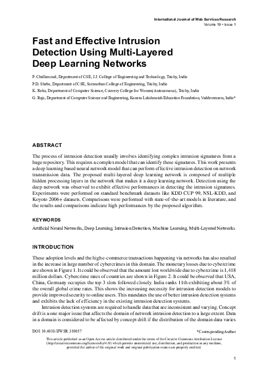 (PDF) Fast and Effective Intrusion Detection Using Multi-Layered Deep Learning Networks